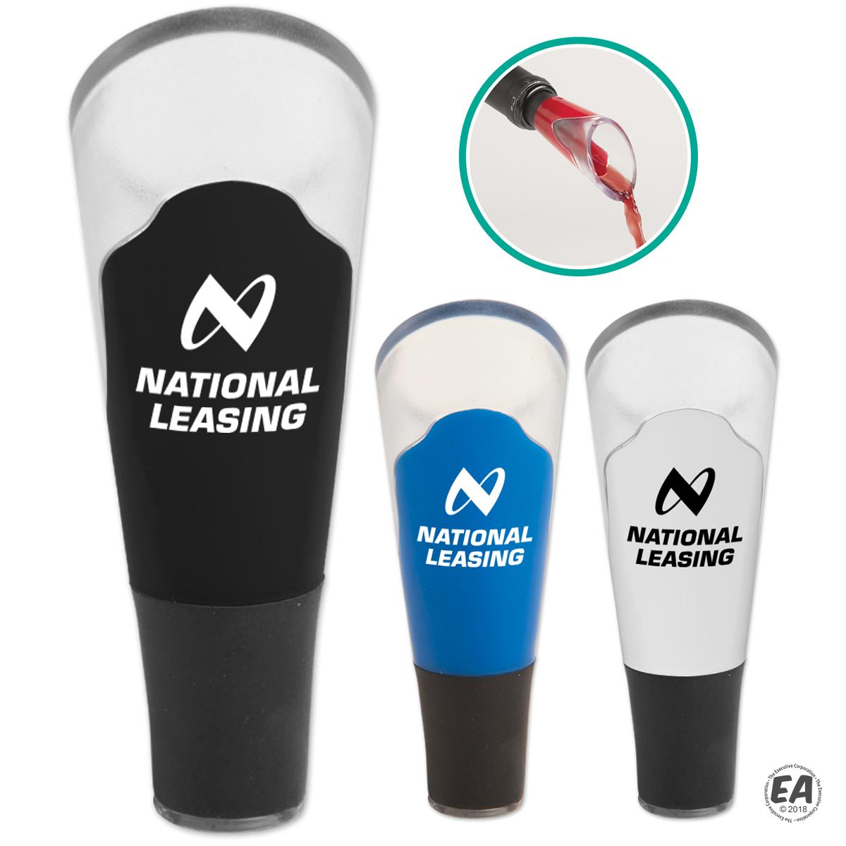 Customized Aerating Wine Pourer | Promotional Wine Stoppers | Branded ...