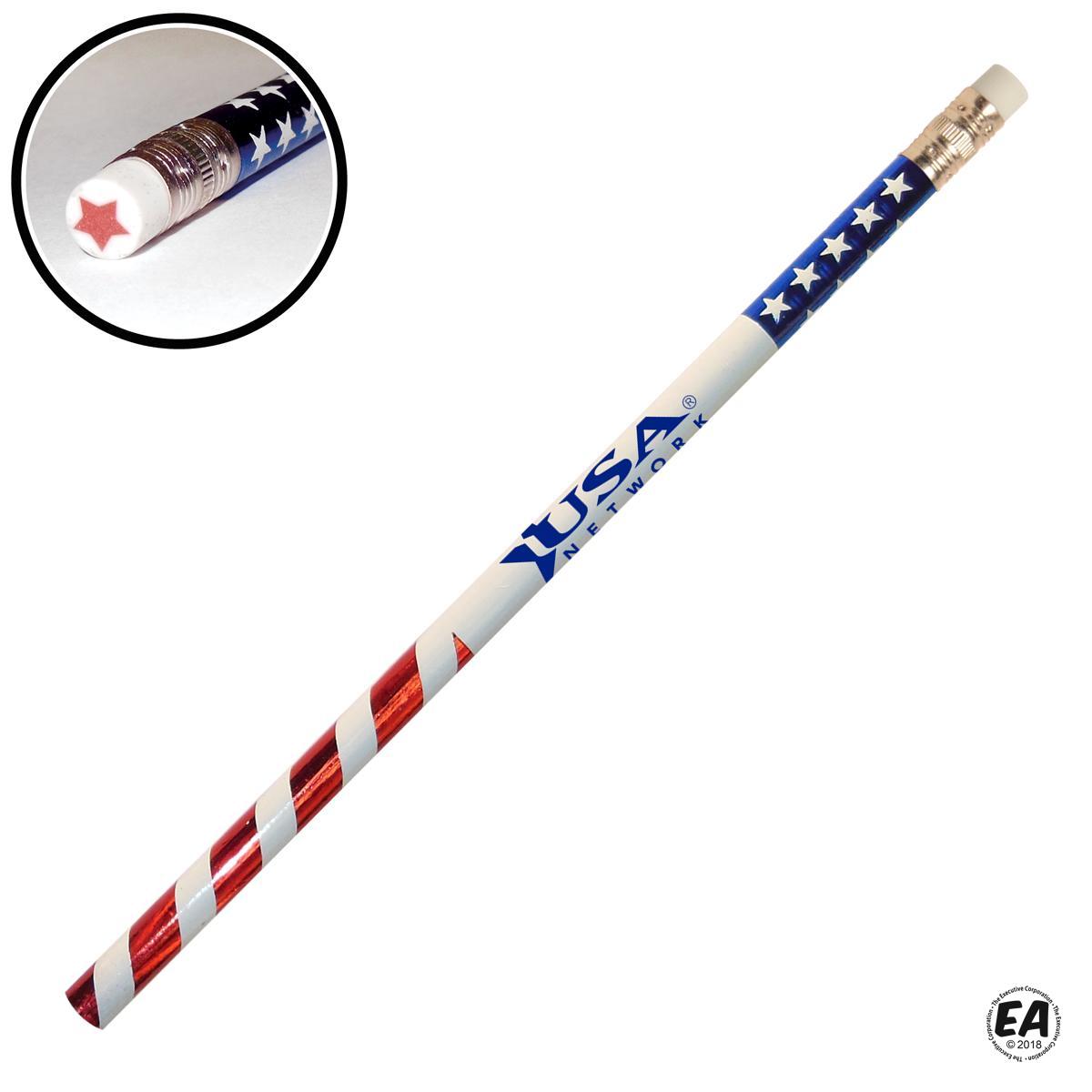 Promotional Patriotic USA Flag Pencil | Customized Pencils | Branded ...